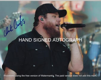 Multi Cma Awards Winner LUKE COMBS Nice Autographed 8x10 Photograph - Etsy
