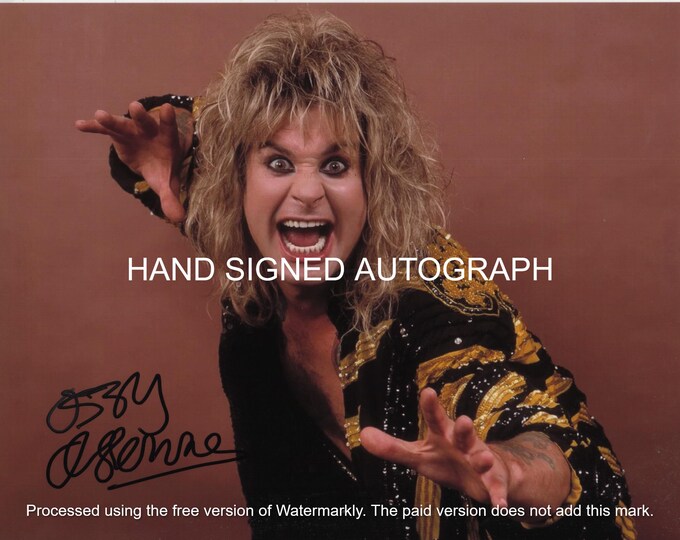 OZZY OSBOURNE AUTOGRAPH Hand Signed Color Photo With Coa - Etsy
