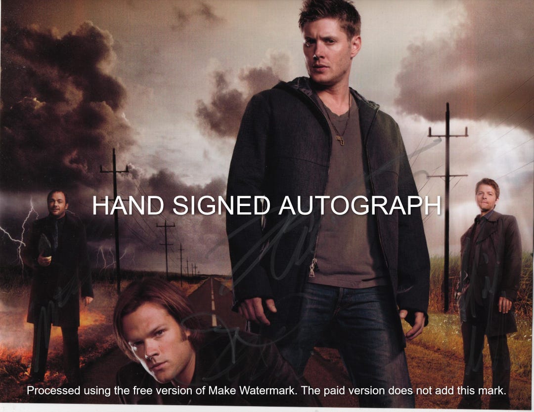 SUPERNATURAL TV SHOW Cast Autograph Hand Signed 8 1/2 X 11 Color Photo ...