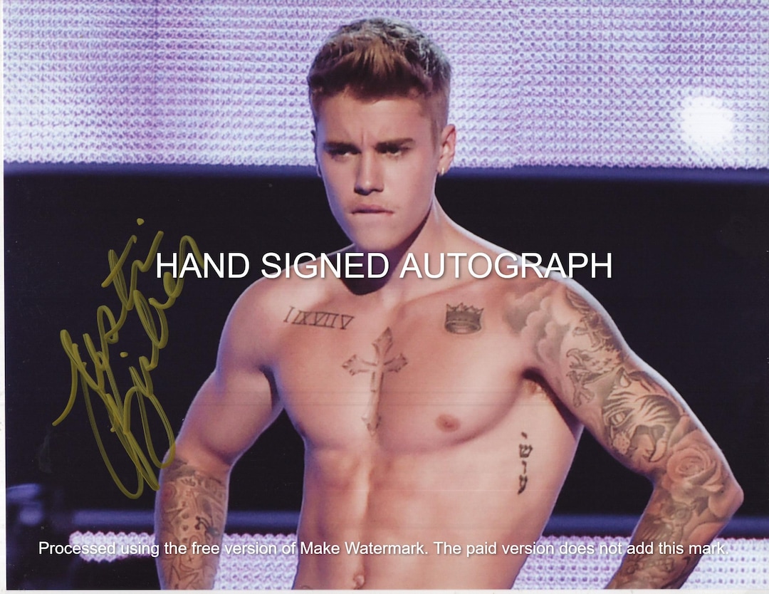 Justin Bieber Autograph Photo