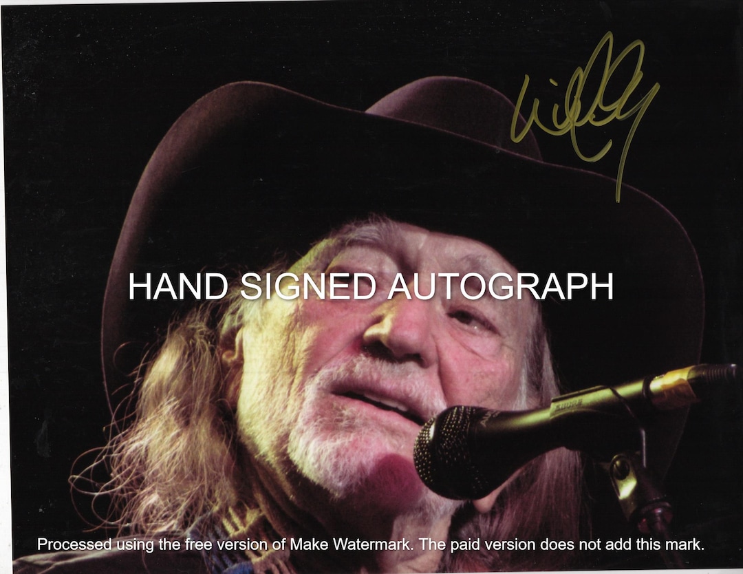 WILLIE NELSON AUTOGRAPH Hand Signed 8 1/2 X 11 Color Photo With Coa - Etsy