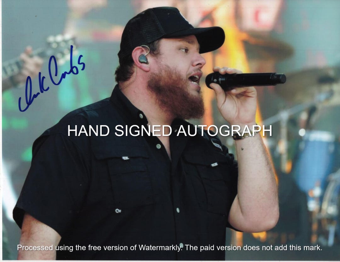 LUKE COMBS AUTOGRAPH Hand Signed Color Photo With Coa - Etsy