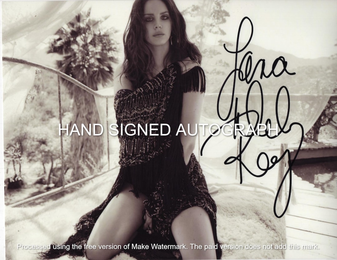 LANA DEL REY Autograph Hand Signed 8 1/2 X 11 B/W Photo With Coa - Etsy