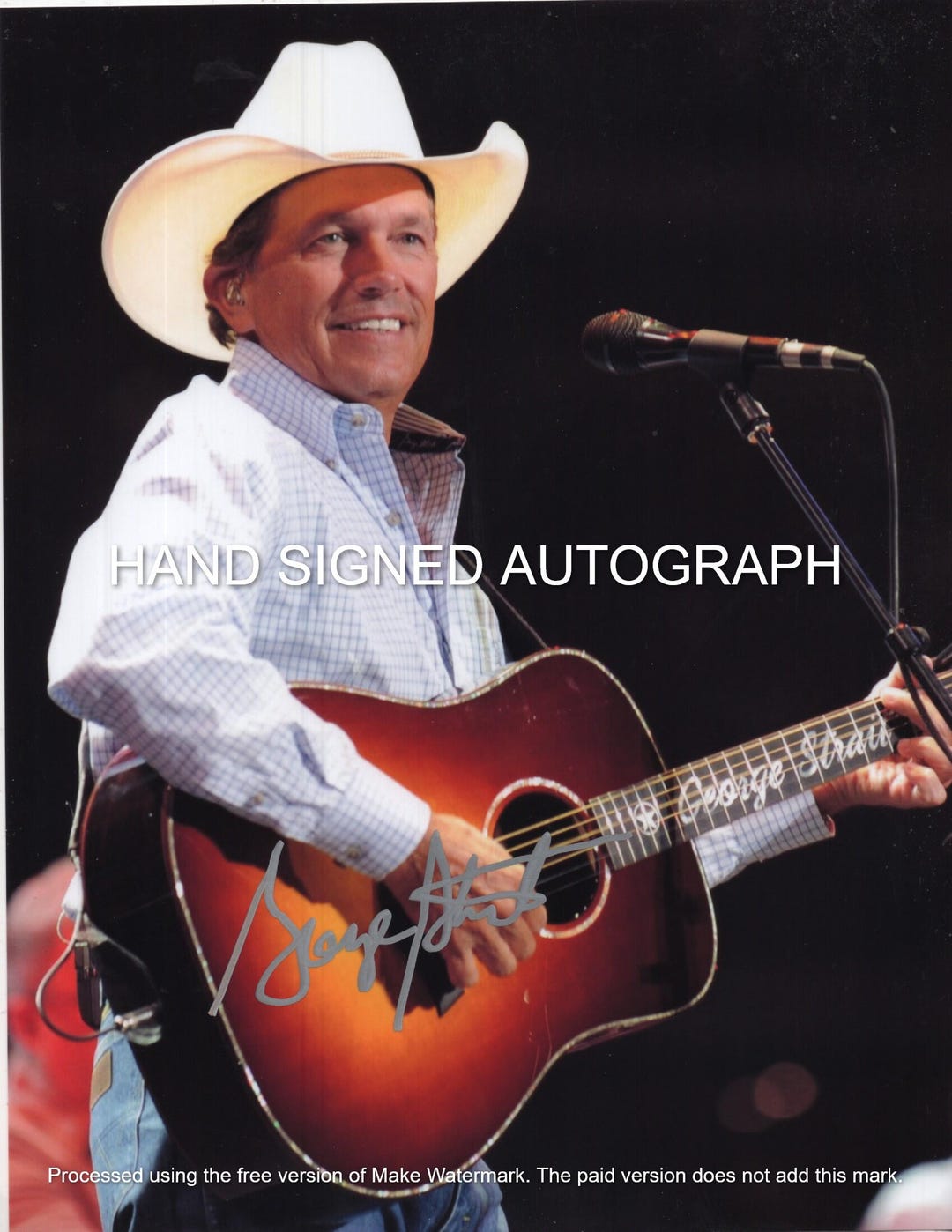 GEORGE STRAIT AUTOGRAPH Hand Signed Color Photo With Coa - Etsy