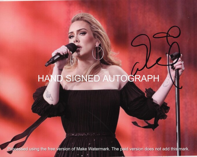 ADELE AUTOGRAPH Hand Signed 8 1/2 X 11 Color Photo With Coa - Etsy