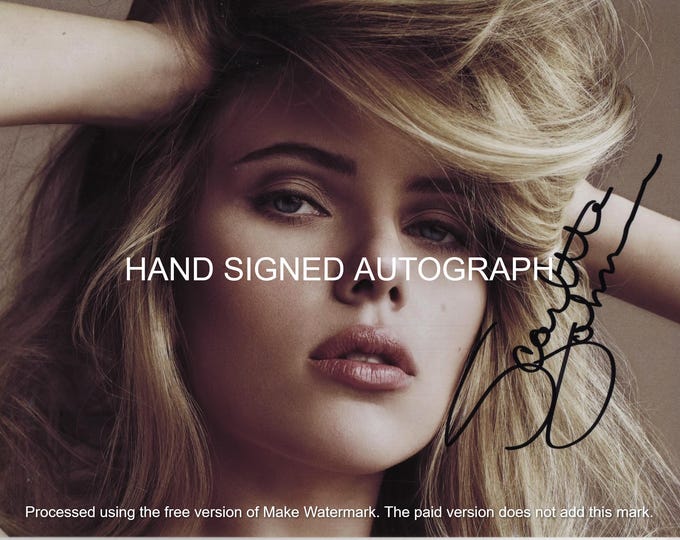 SCARLETT JOHANSSON AUTOGRAPH Hand Signed 8 1/2 X 11 Color Photo With Coa - Etsy
