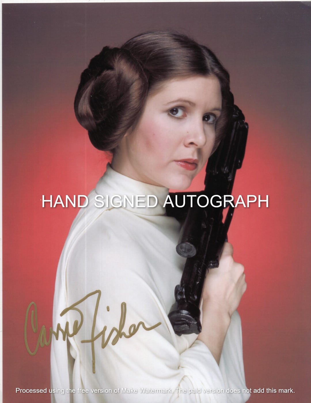 CARRIE FISHER AUTOGRAPH Hand Signed 8 1/2 X 11 Color Photo With Coa - Etsy