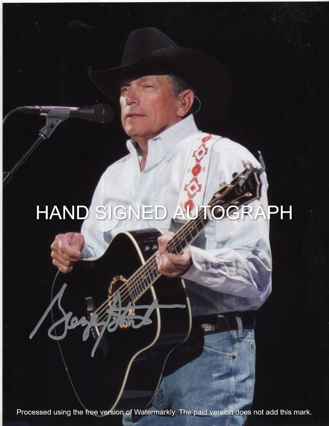 GEORGE STRAIT AUTOGRAPH Hand Signed Color Photo With Coa - Etsy