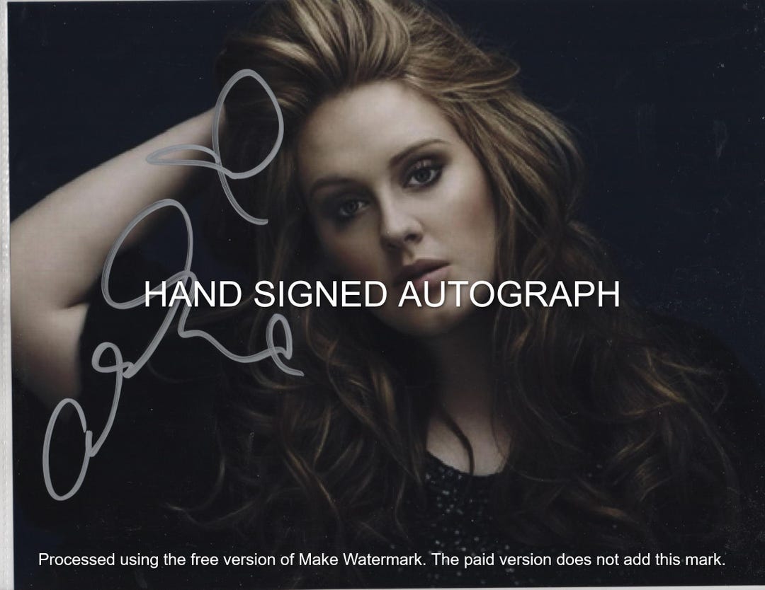 ADELE AUTOGRAPHED Hand Signed 8 1/2 X 11 Color Photo With Coa - Etsy