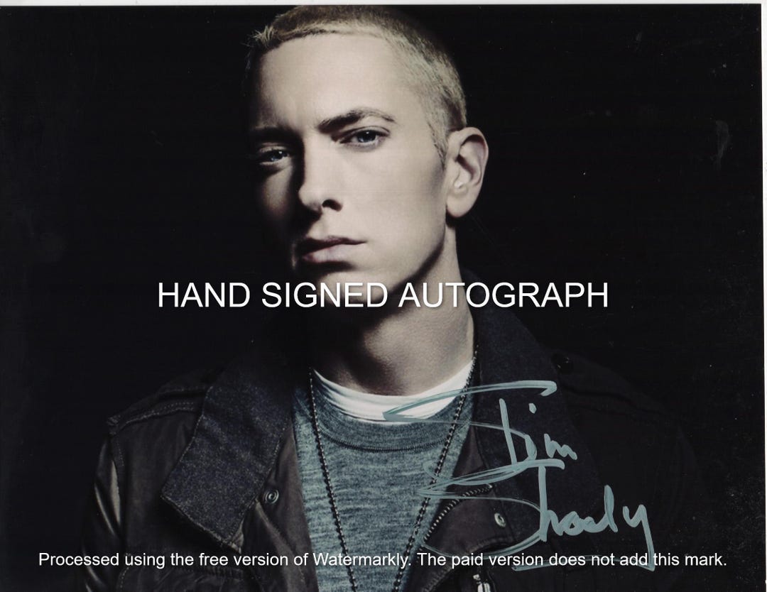 EMINEM AUTOGRAPH Hand Signed Color Photo With Coa - Etsy