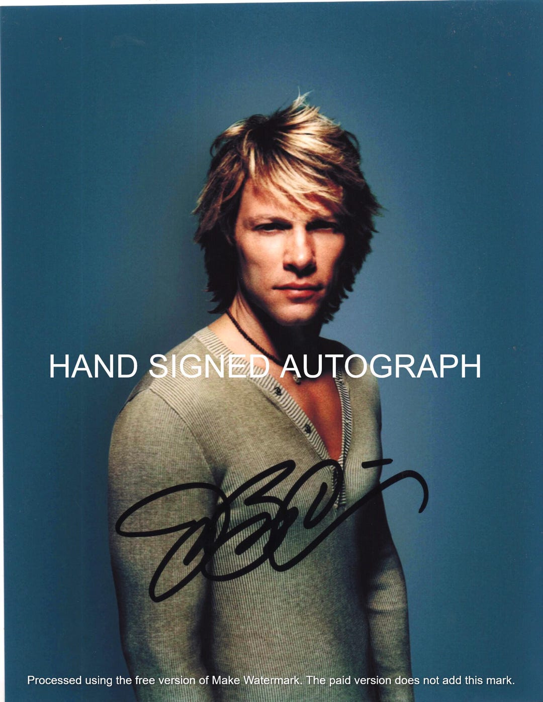 JON BON JOVI Autograph Hand Signed 8 1/2 X 11 Color Photo With Coa - Etsy