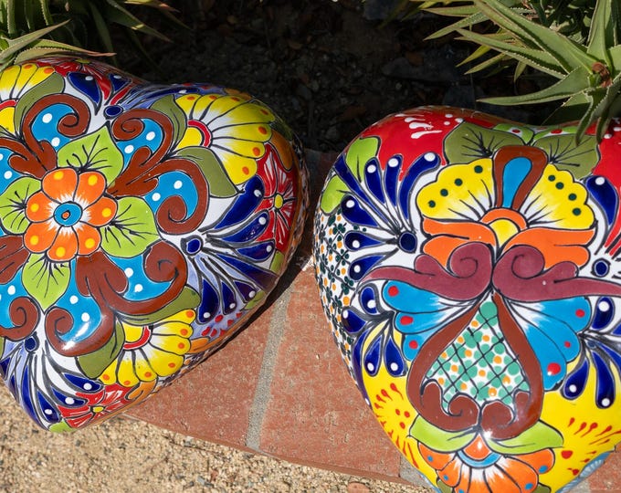 Large Talavera Heart - Etsy