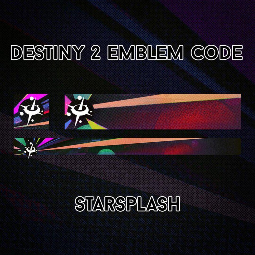 Destiny 2: Starsplash Emblem Code digital Delivery - Etsy