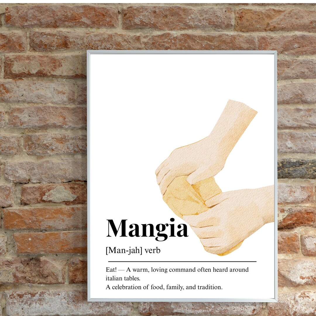 Mangia Definition Print: Italian Kitchen Wall Art (digital Download) - Etsy