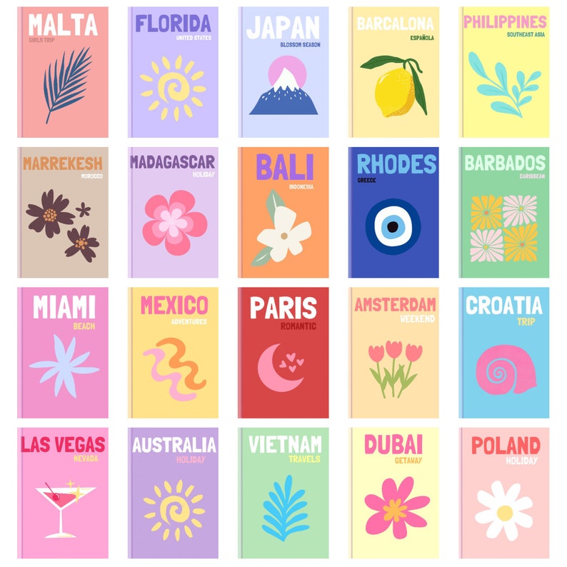 95 Travel Photobook Cover Templates, Customisable in Canva - Etsy