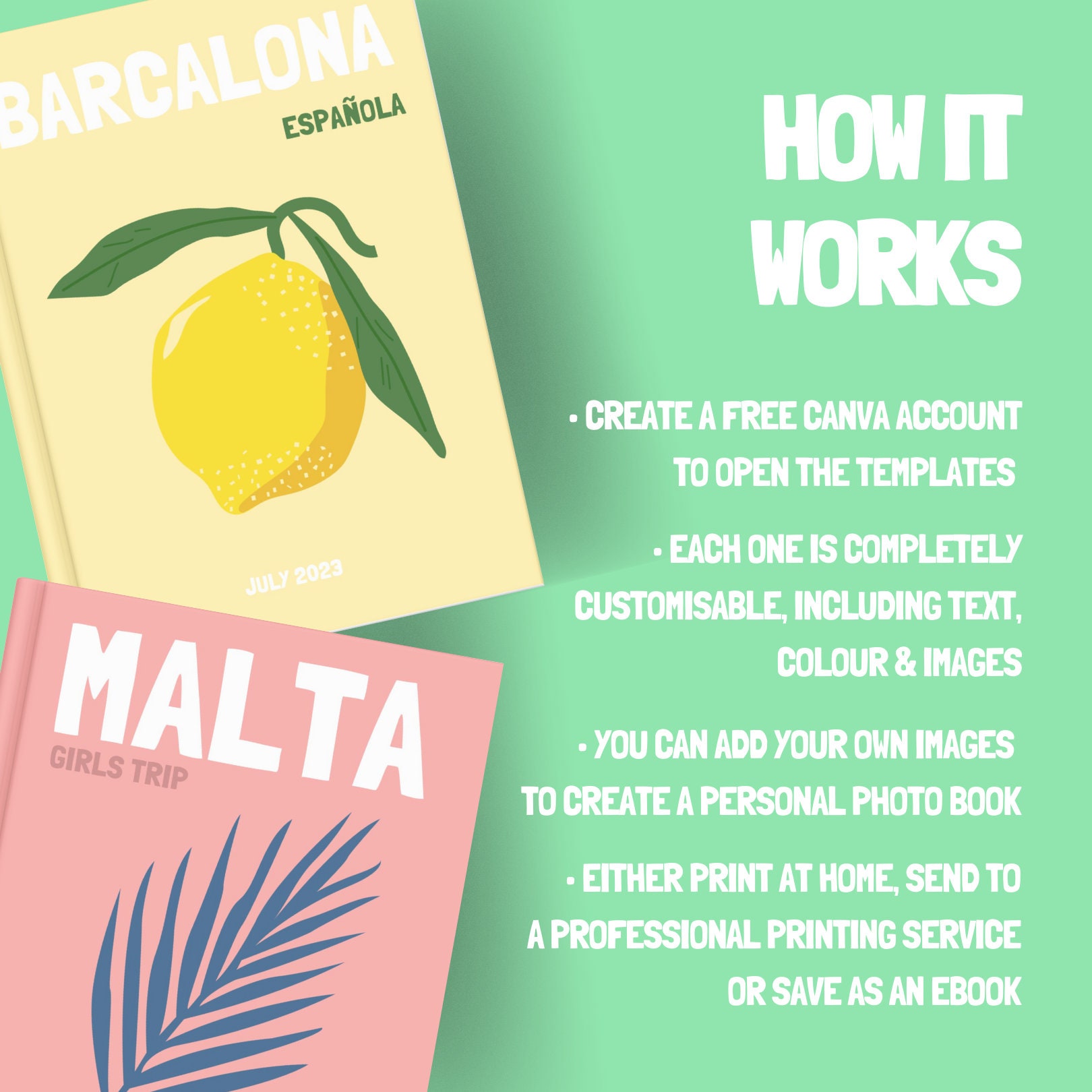 30 Travel Photobook Cover Templates, Customisable in Canva - Etsy