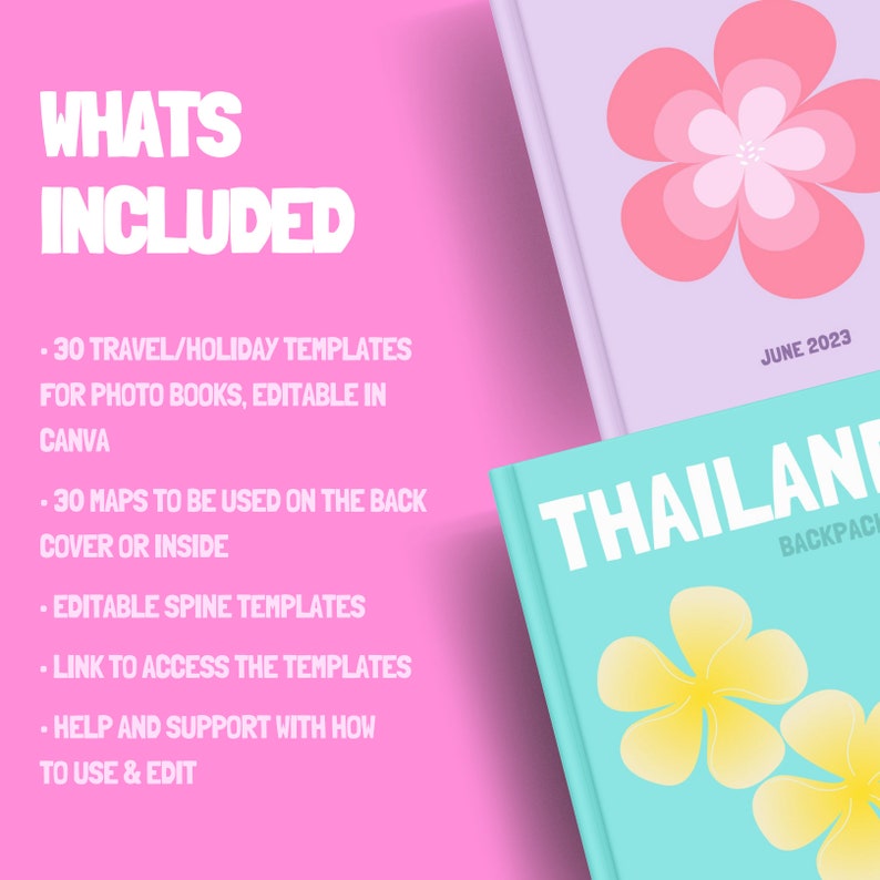 30 Travel Photobook Cover Templates, Customisable in Canva - Etsy