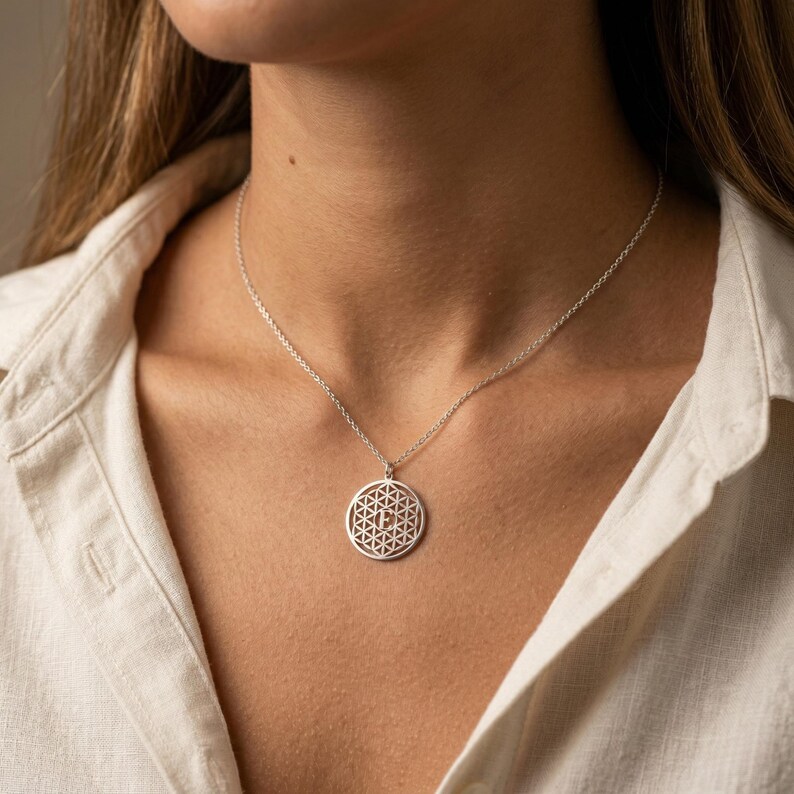 Custom Flower of Life Necklace, Sacred Geometry Pendant, Life Jewelry ...