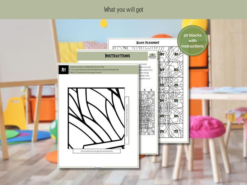 Motivational Collaborative Coloring Poster, Winter Teamwork Classroom ...