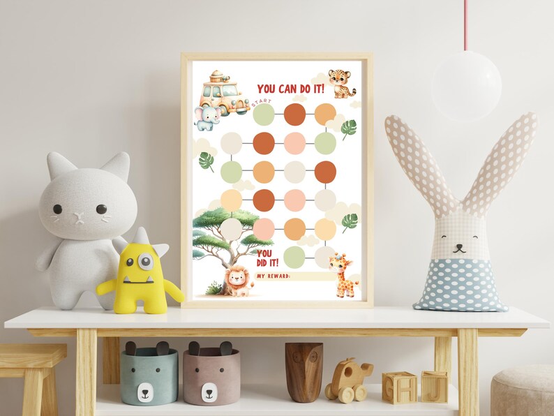 Safari Animal Reward Chart | Printable Animal Chore Chart | Toddler ...