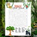 Jungle Word Search Puzzle: Kids Printable Game (PDF) - Etsy