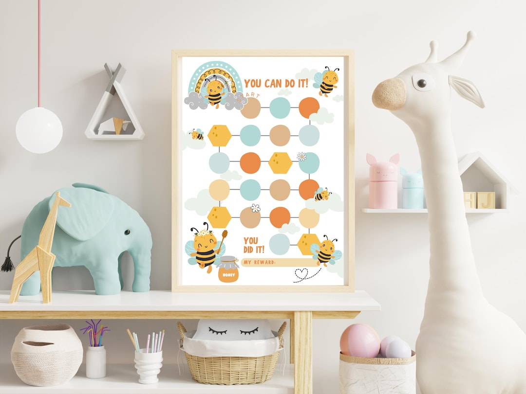 Bees Reward Chart | Printable Bee Chore Chart | Toddler Routine Chart ...