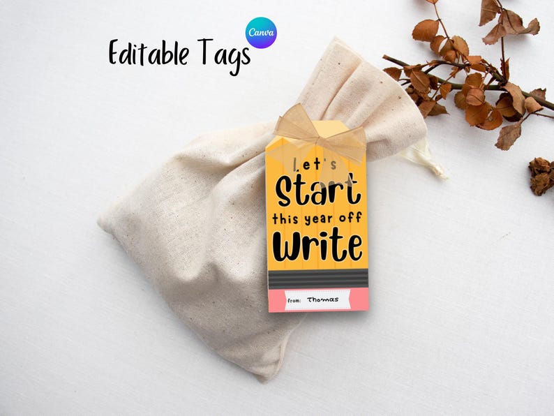 Teacher Appreciation Gift Tag, Back to School Tag, Personalized Teacher ...