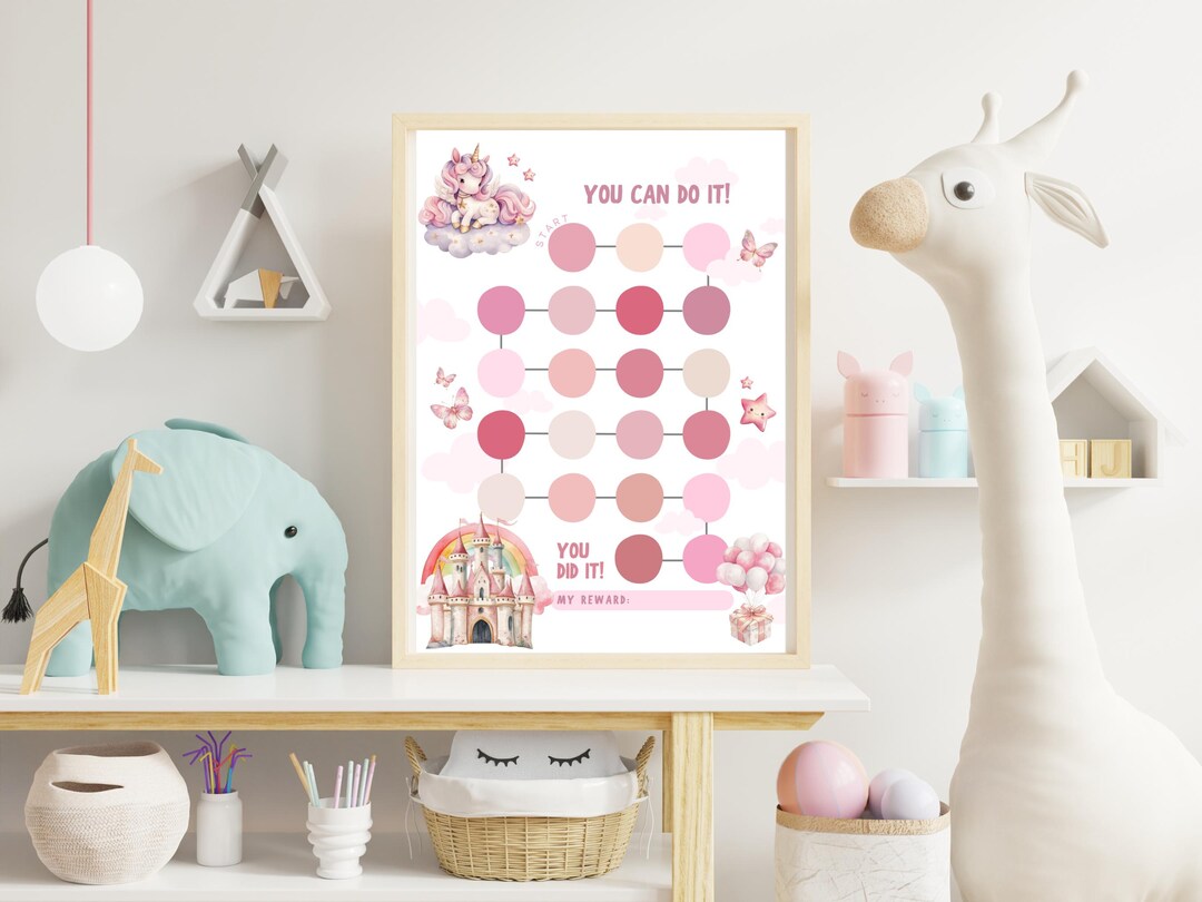 Pink Unicorn Reward Chart | Printable Unicorn Chore Chart | Toddler ...