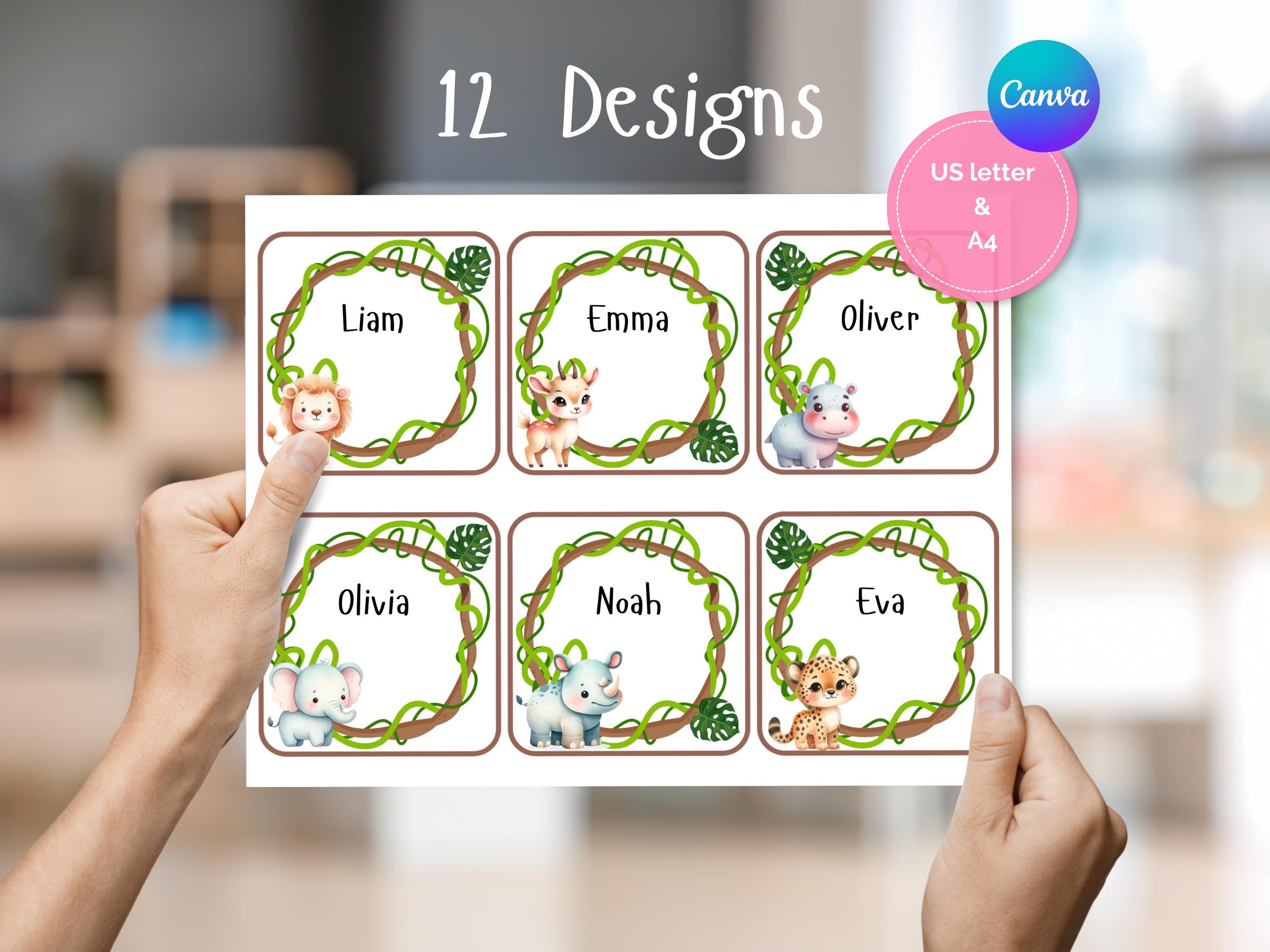 Safari Animal Cubby Tags: Editable Classroom Labels (PDF Downloadable ...