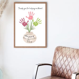 Grandparents Day Handprint Art: Flower Keepsake (PDF) - Etsy