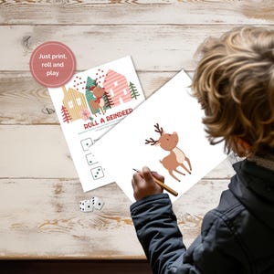 Roll A Reindeer Game | Printable Christmas Game | Christmas Party Game ...