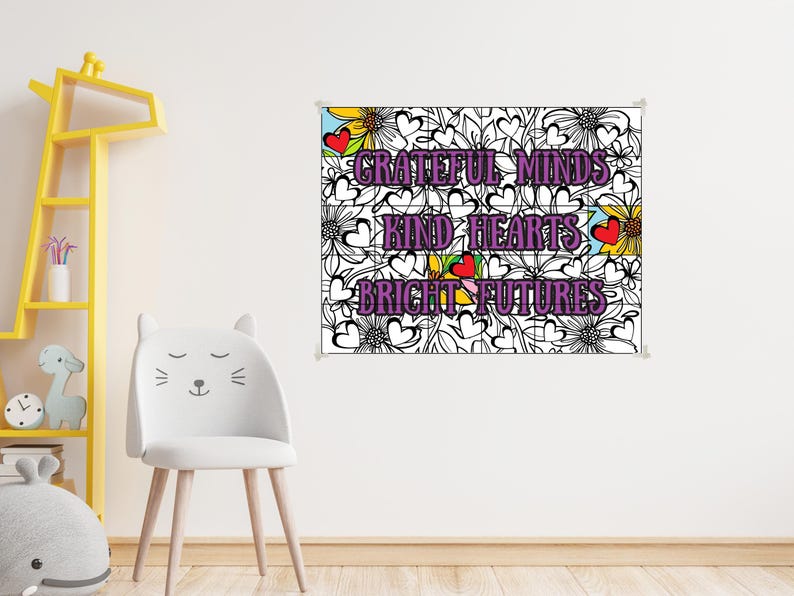 Gratitude Collaborative Coloring Poster: Thanksgiving Classroom Mural ...