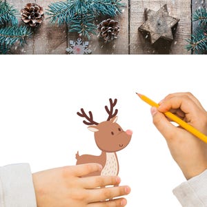 Roll A Reindeer Game: Printable Christmas Activity (digital Download ...