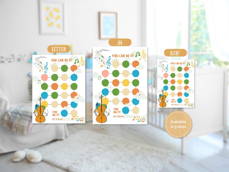 Cello Reward Chart | Printable Cello Reward Chart | Learn Cello Routine ...