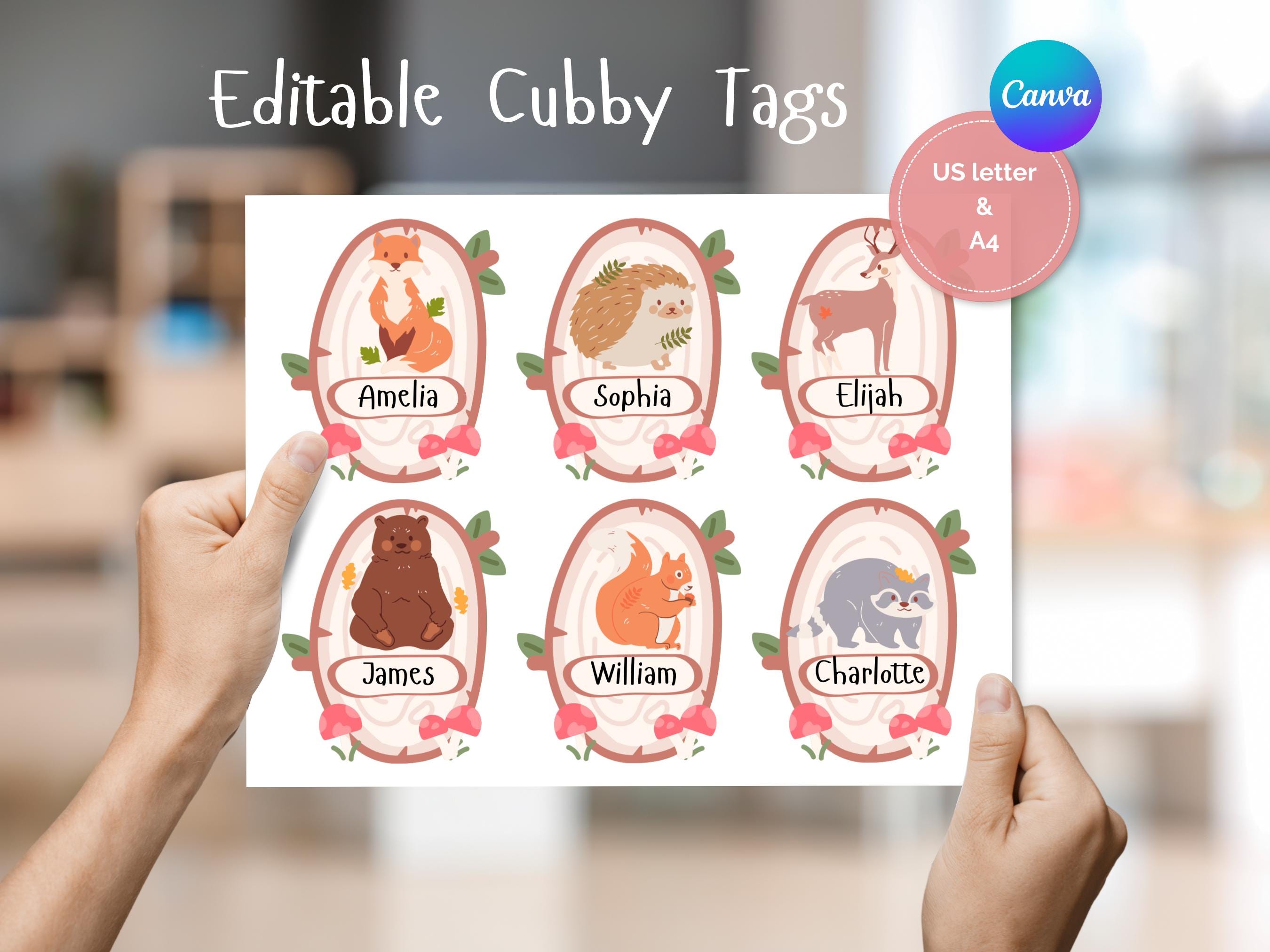 Woodland Animal Name Tags: Editable Classroom Labels (PDF Downloadable ...