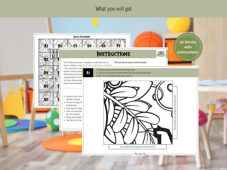 Motivational Collaborative Coloring Poster | Teamwork Classroom ...