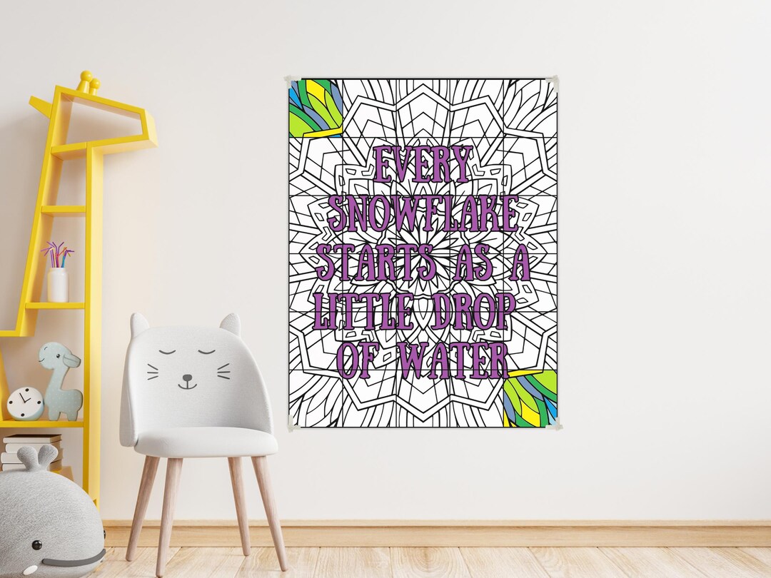 Motivational Collaborative Coloring Poster, Winter Teamwork Classroom ...