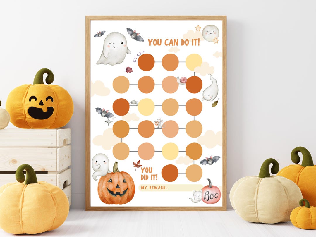 Halloween Reward Chart | Printable Halloween Chore Chart | Toddler ...