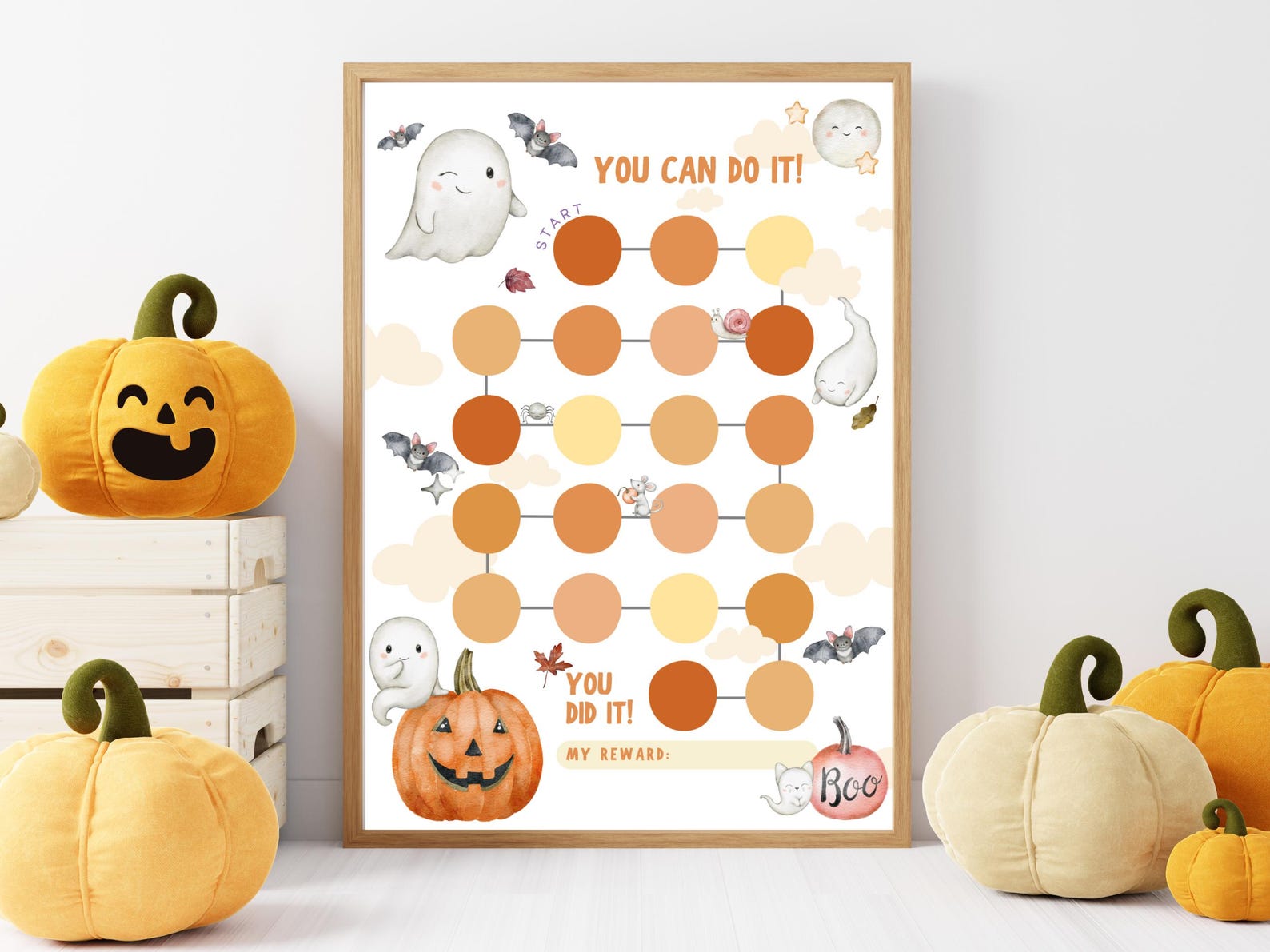 Halloween Reward Chart: Spooky Kids Chore Tracker (printable PDF) - Etsy