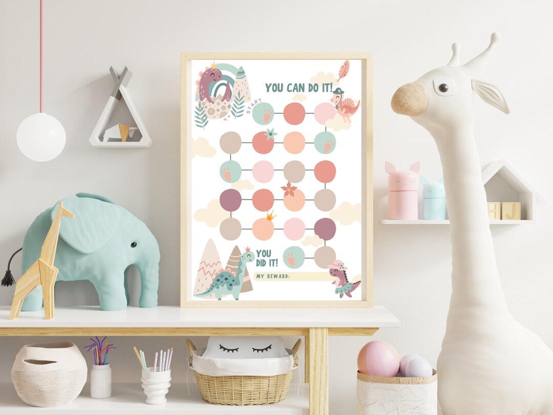 Dinosaur Reward Chart: Printable Kids Chore Tracker (PDF Download) - Etsy