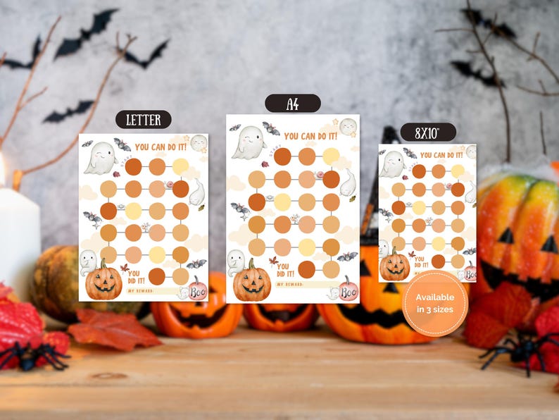 Halloween Reward Chart: Spooky Kids Chore Tracker (printable PDF) - Etsy
