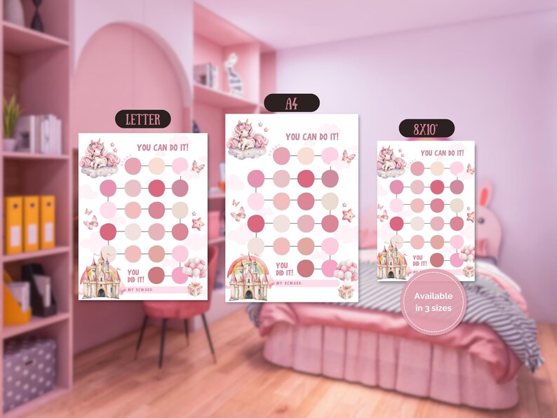 Pink Unicorn Reward Chart | Printable Unicorn Chore Chart | Toddler ...