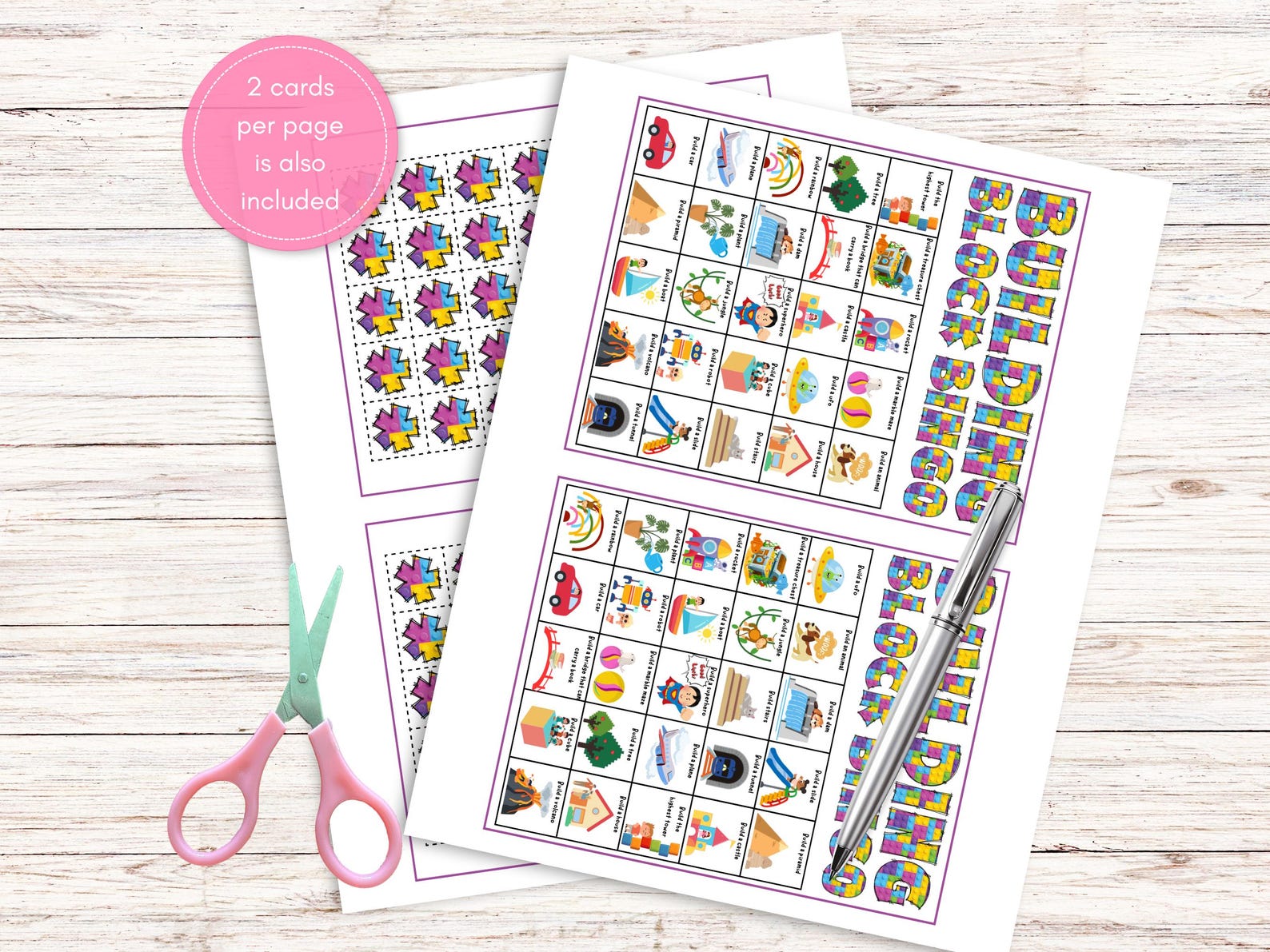 Building Block Bingo: 30 Printable STEM Game Cards (PDF) - Etsy