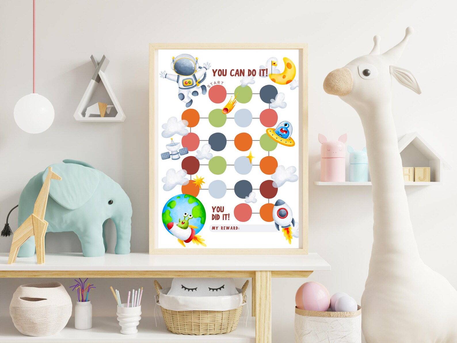 Astronaut Reward Chart | Printable Astronaut Chore Chart | Toddler ...
