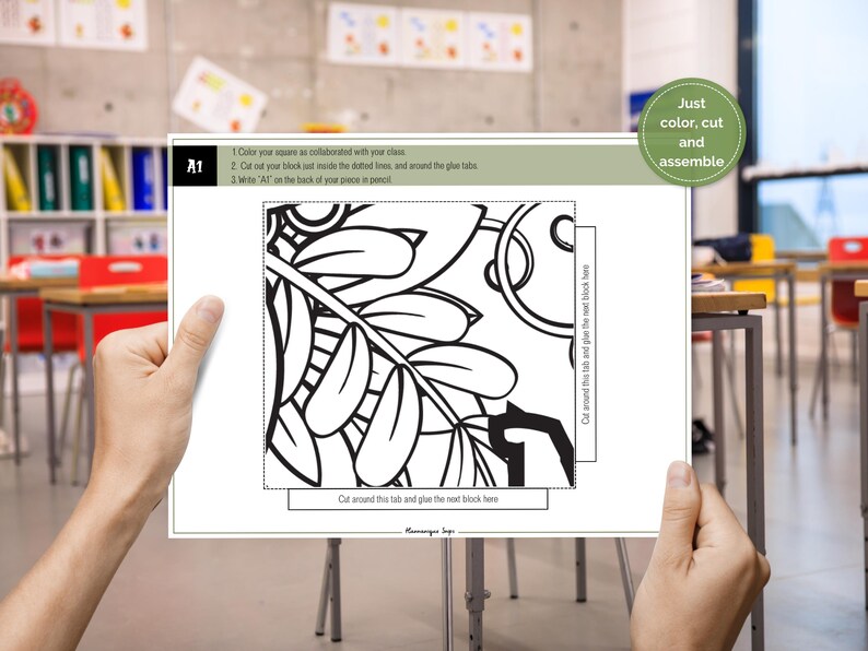 Motivational Collaborative Coloring Poster | Teamwork Classroom ...