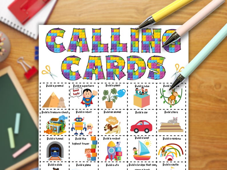 Building Block Bingo: 30 Printable STEM Game Cards (PDF) - Etsy