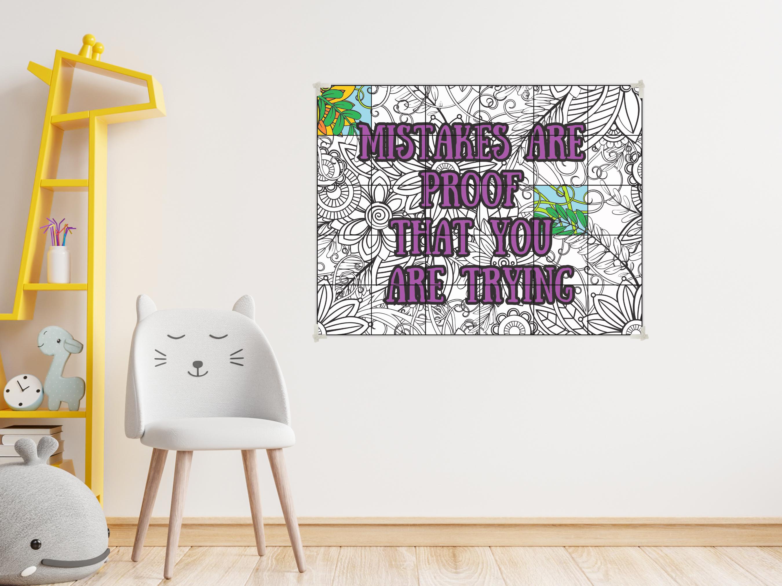 Teamwork Coloring Poster: Social Emotional Learning Classroom Mural ...
