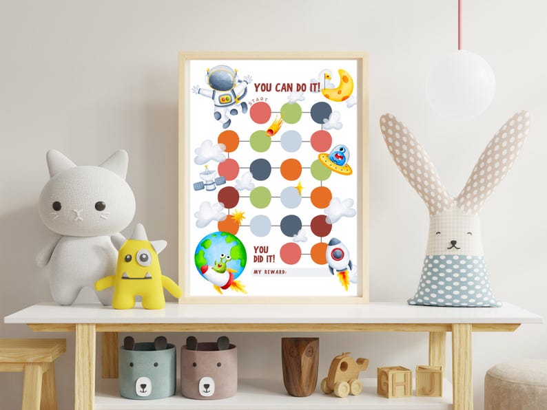 Astronaut Reward Chart | Printable Astronaut Chore Chart | Toddler ...