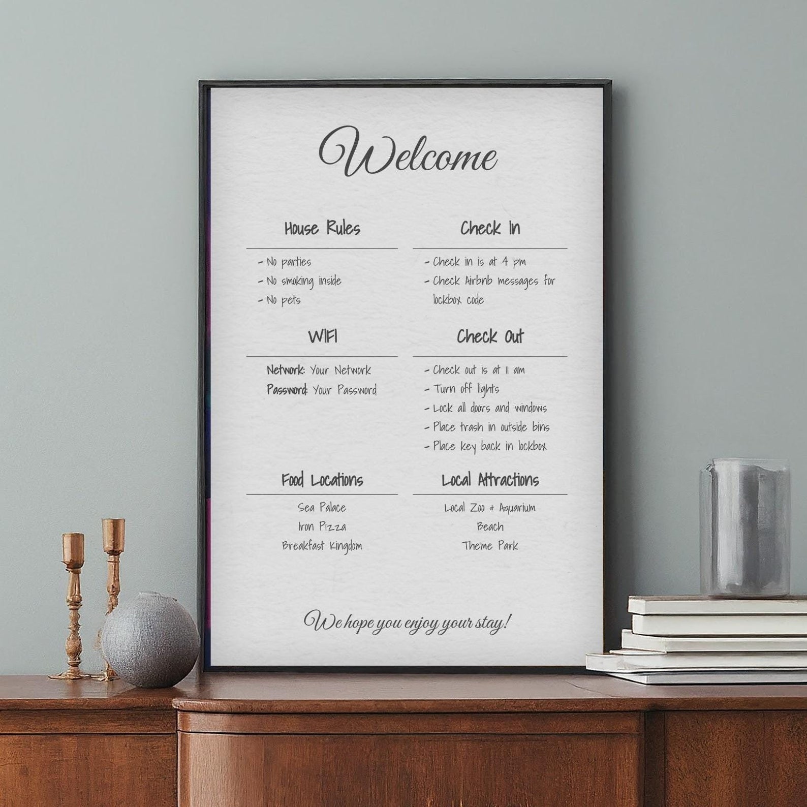 Airbnb Welcome Message Template - Etsy