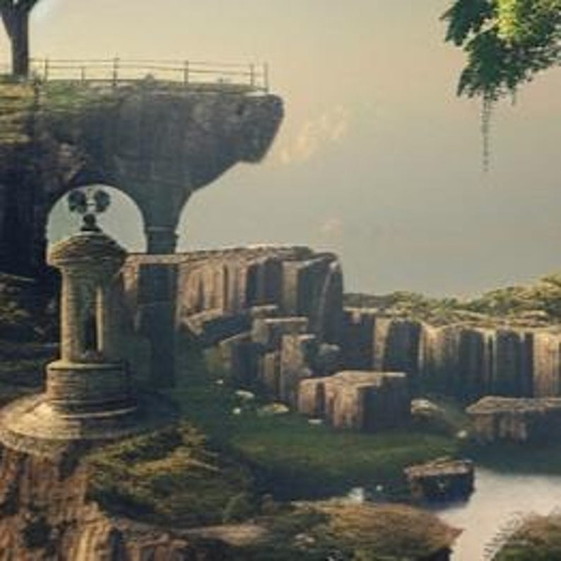 Surreal Dreamscape Fantasy Art Print With Floating Islands and ...